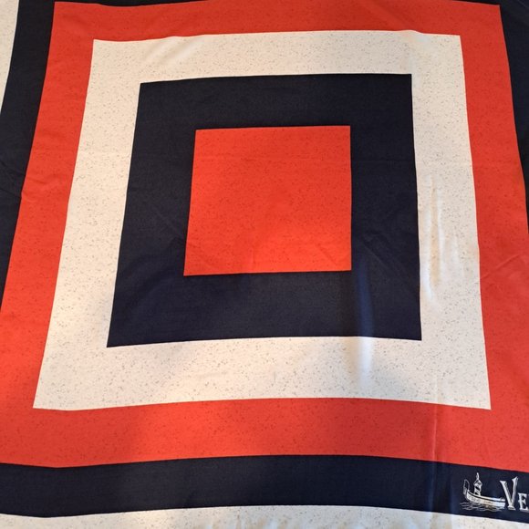 Accessories | Vtg Made In Italy Red White Blue Scarf 3 Square Vibrant ...